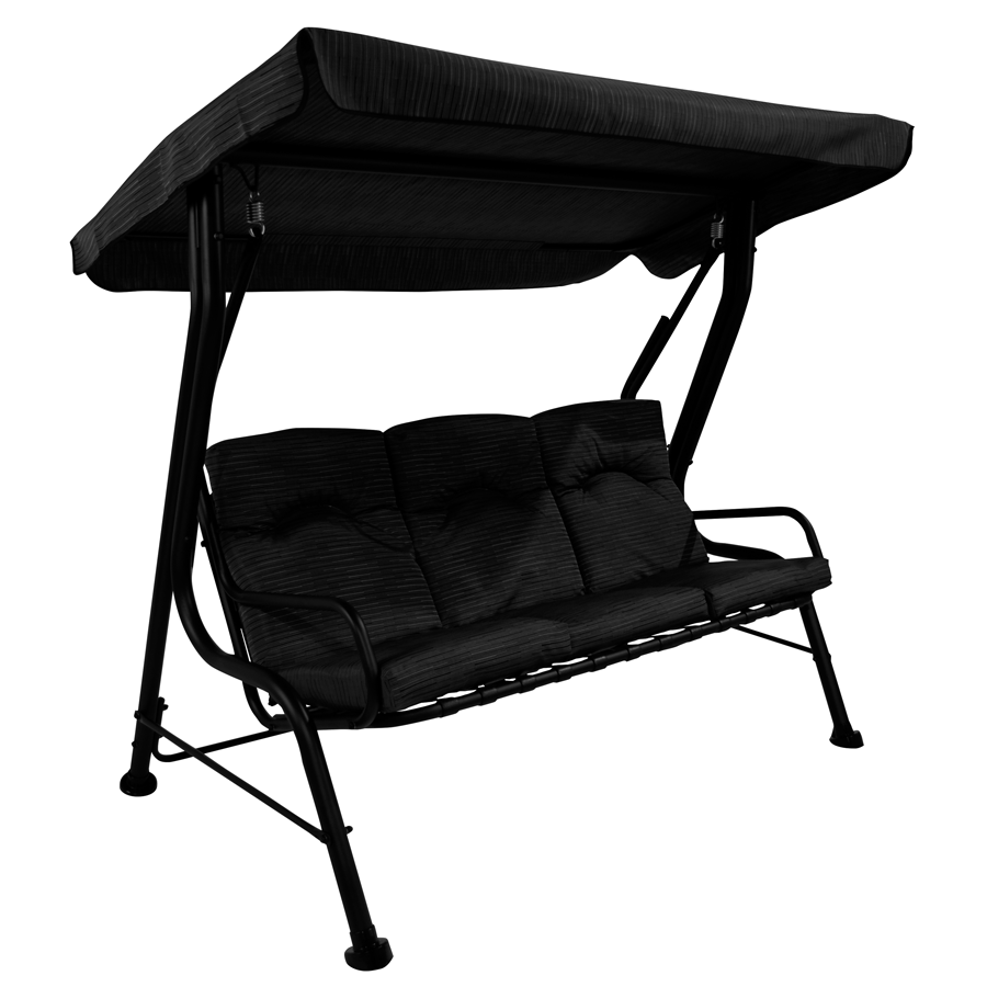 Three Seat Swing Black - San Andres Collection - Pioneer Family Pools