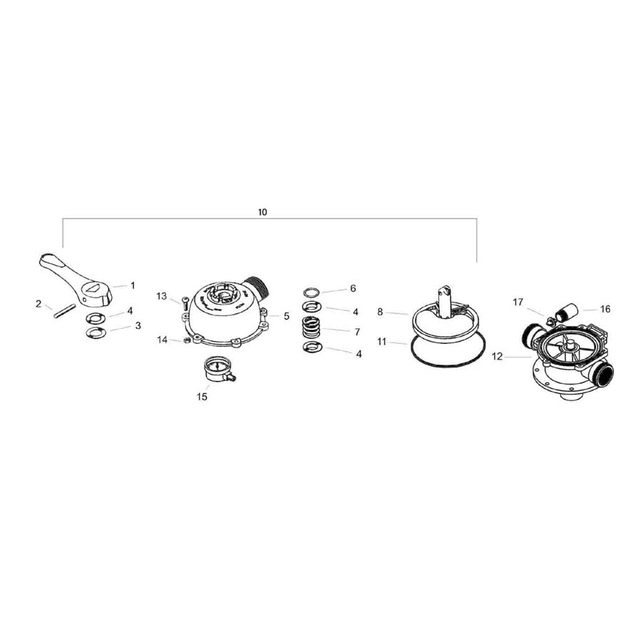 Jacuzzi - Valve Parts - 6 Position Dial Valve Above/Inground