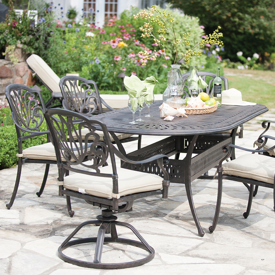 42" x 72" Oval Dining Table Bronze - Elizabeth Collection - Pioneer ...