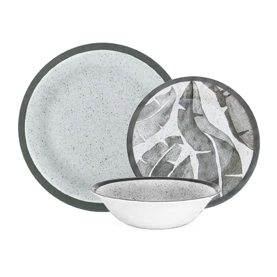 Grey Stone 12-Piece Dishware Set