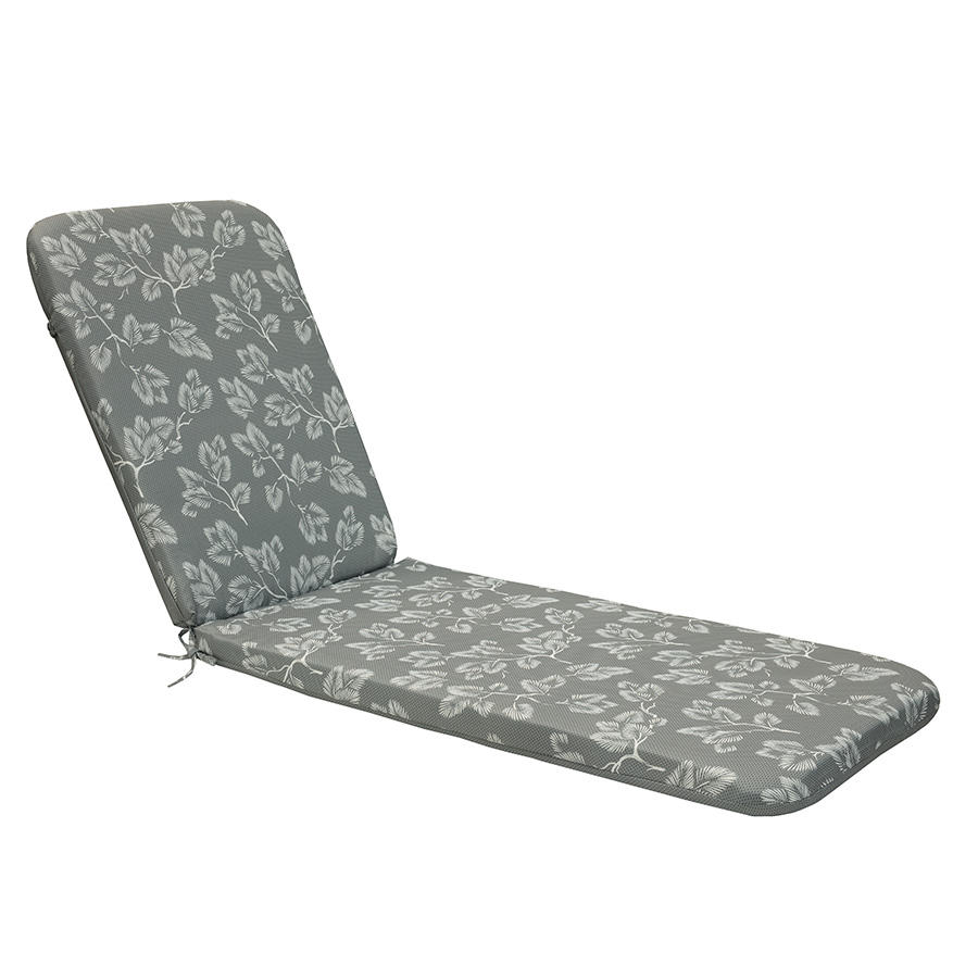22" x 73" Reversible Lounge Cushion, Grey Branch