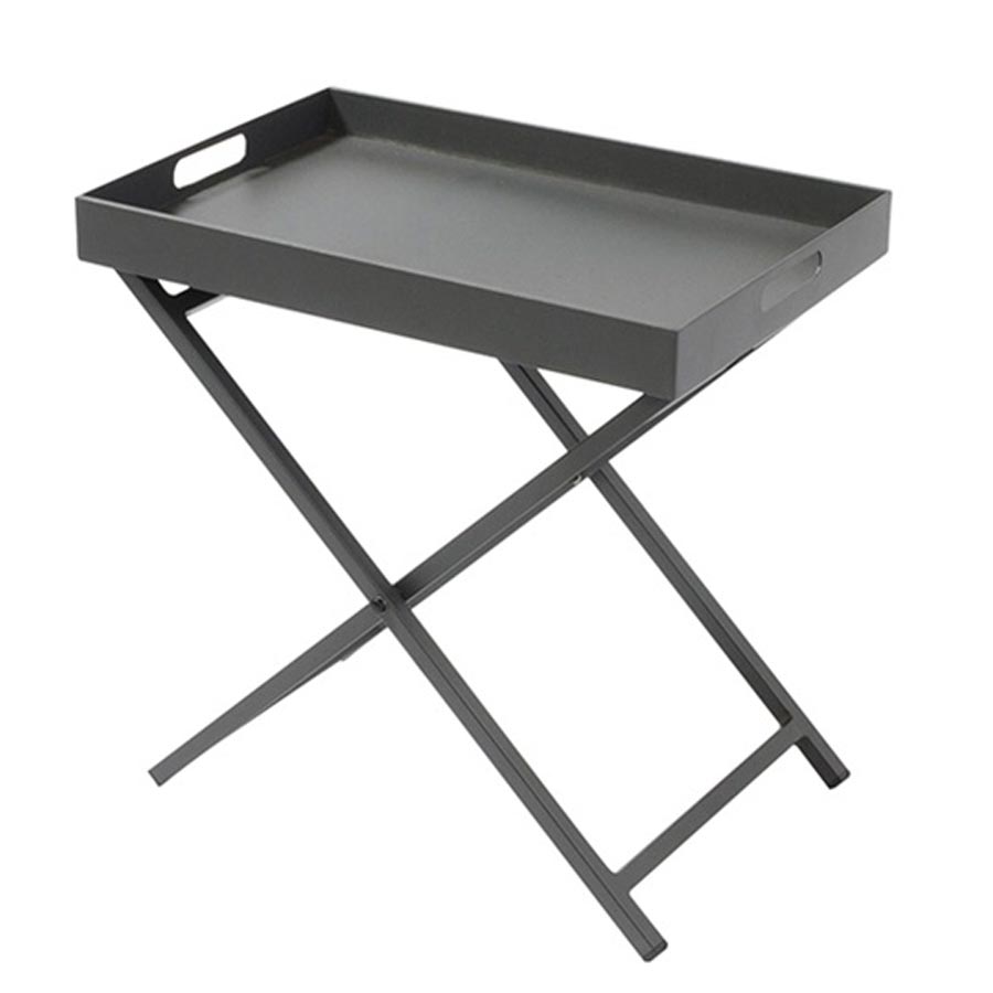 Side Table With Removable Tray - Grey | Pioneer Family Pools