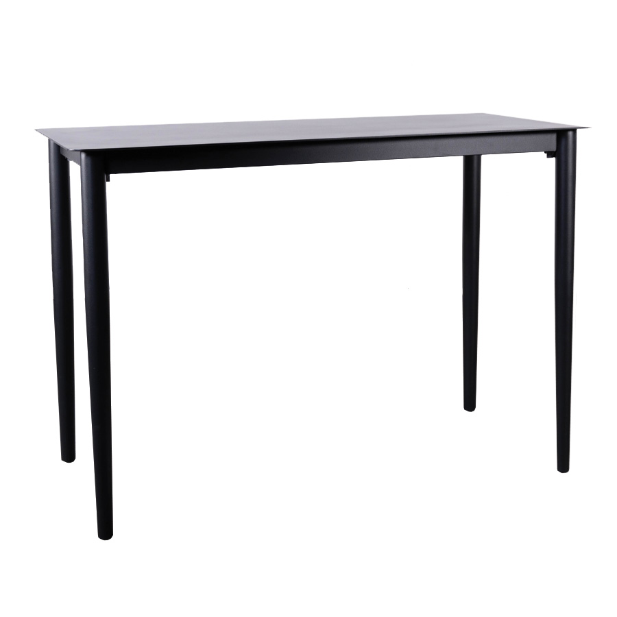 25" x 57" Rectangular Bar Dining Table, Black
