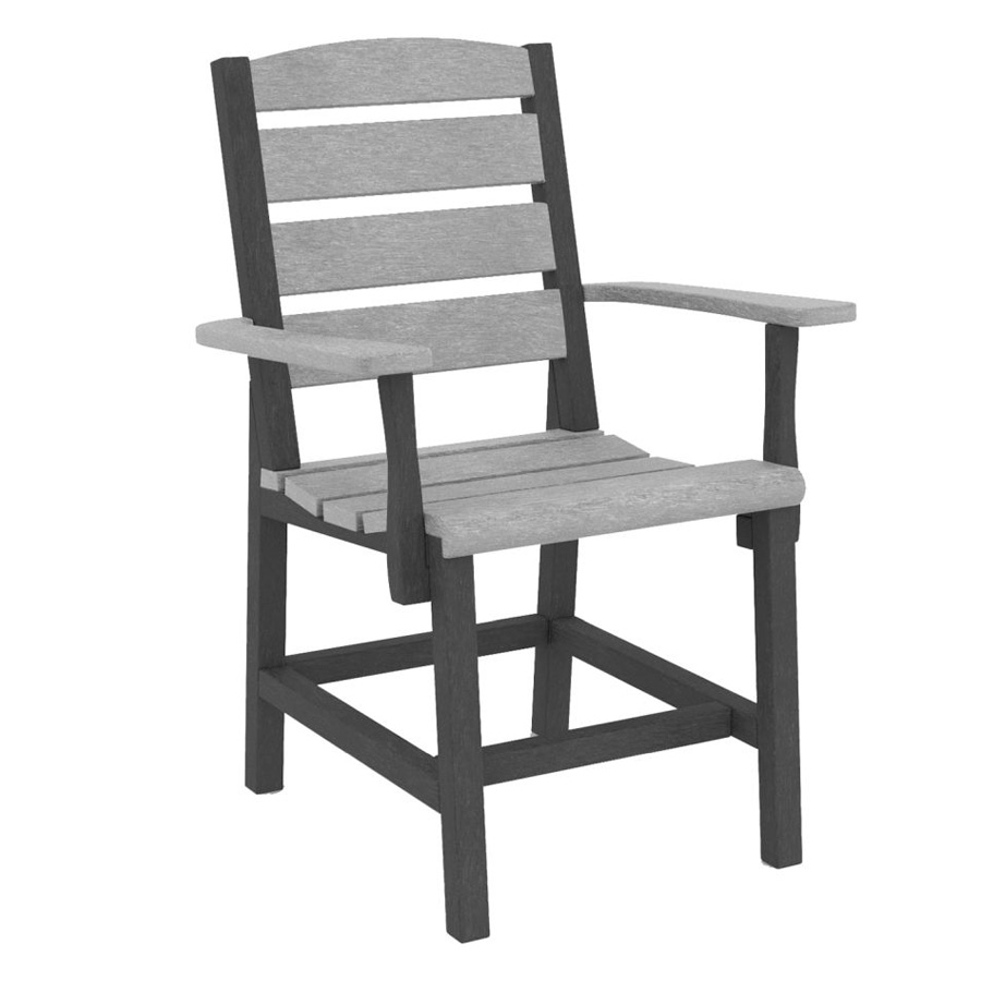 Napa Dining Arm Chair, Slate Grey/Light Grey