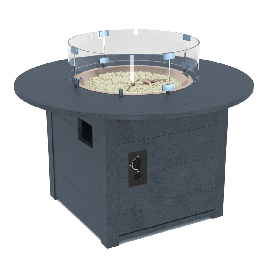46" Round Fire Table, Slate Grey