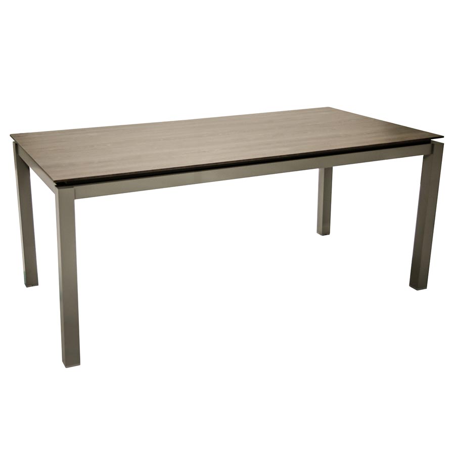 Lisbonne Rectangle 36" X 72" Dining Table- Faux-Wood Etched Aluminum Top