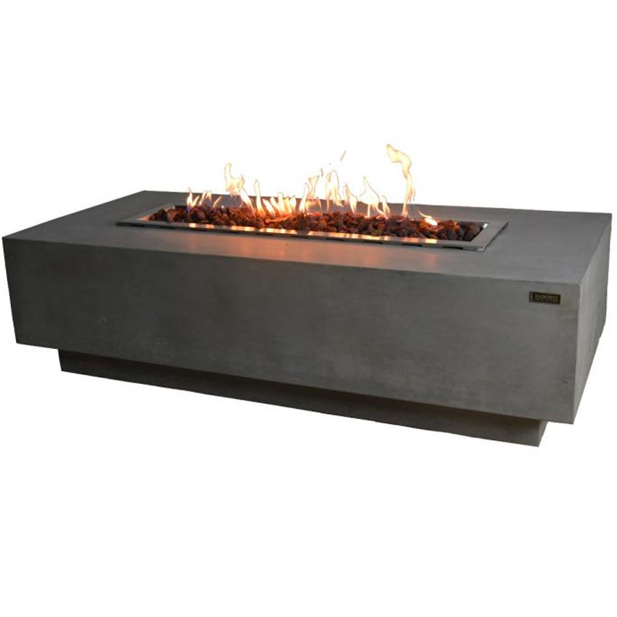 Granville Rectangle Fire Pit - Fire and Heat - Pioneer Family Pools