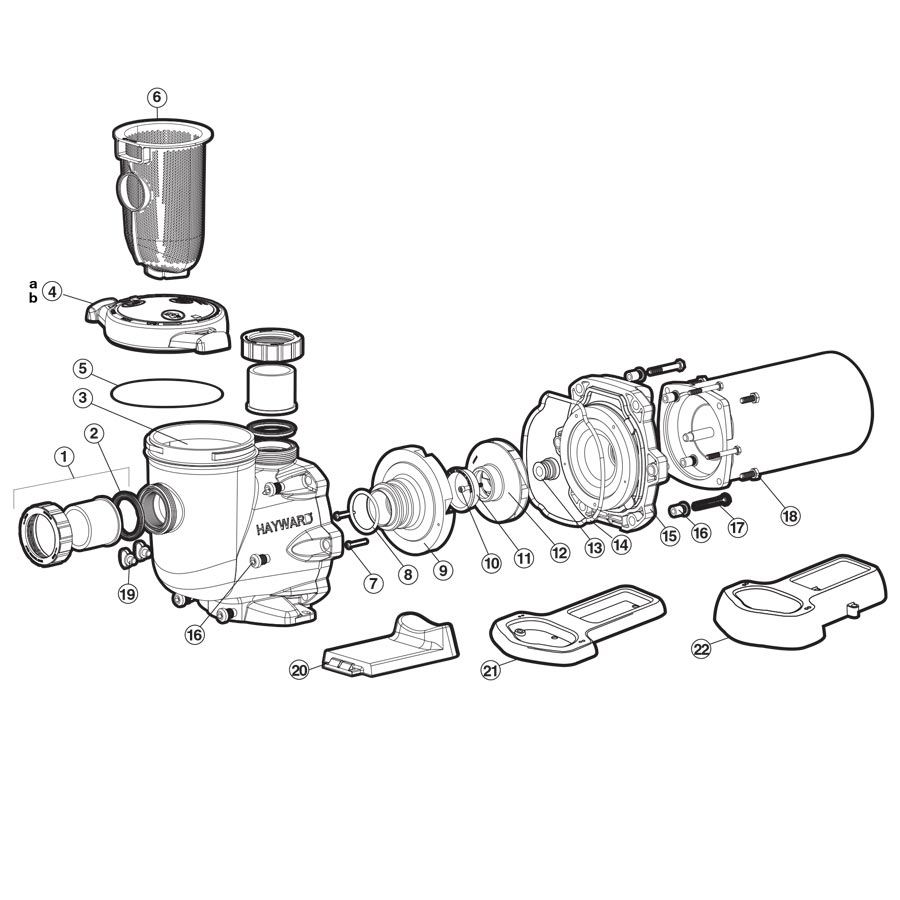 Hayward Super Pump Parts Diagram Hayward Super II Pump With Unions For
