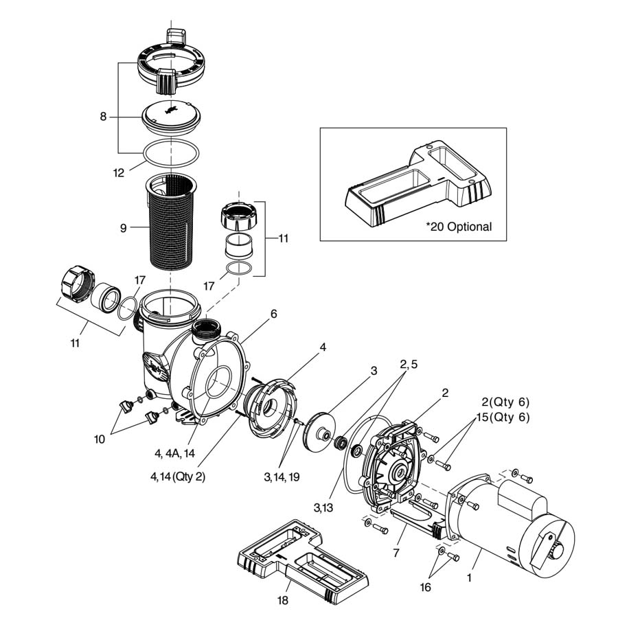 Jandy/Zodiac - Pump Parts - FloPro (FHPM) Series (2008 - Present)