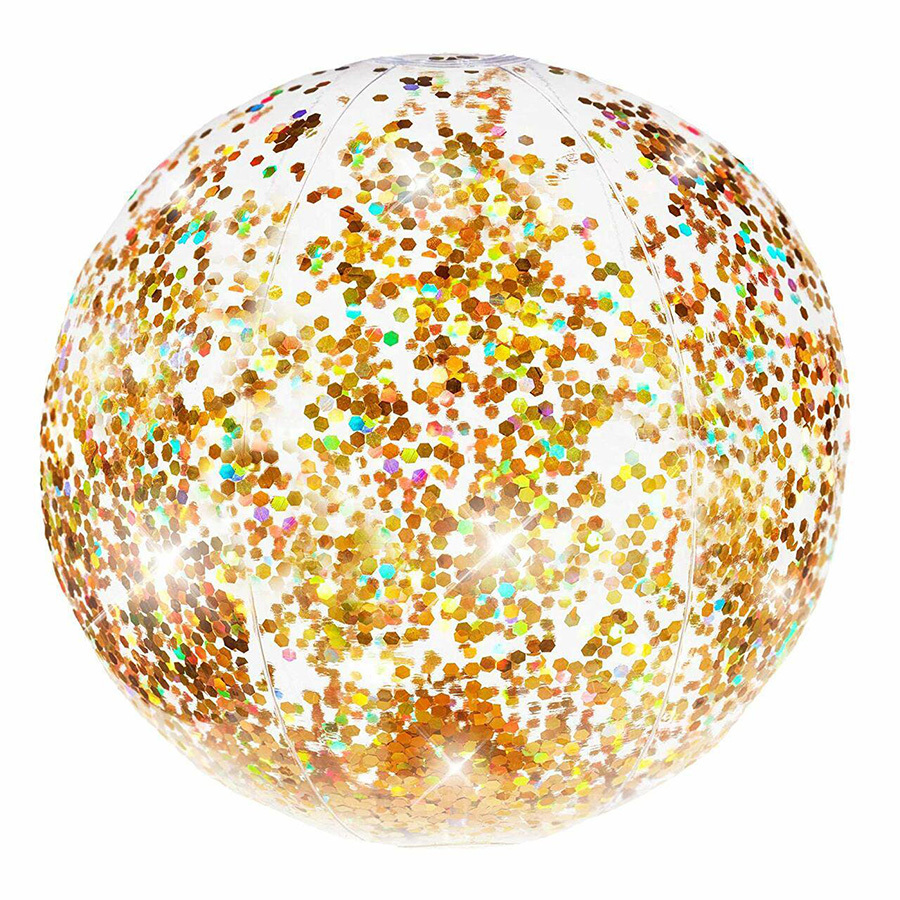 Poolcandy Inflatable Gold Glitter Beachball